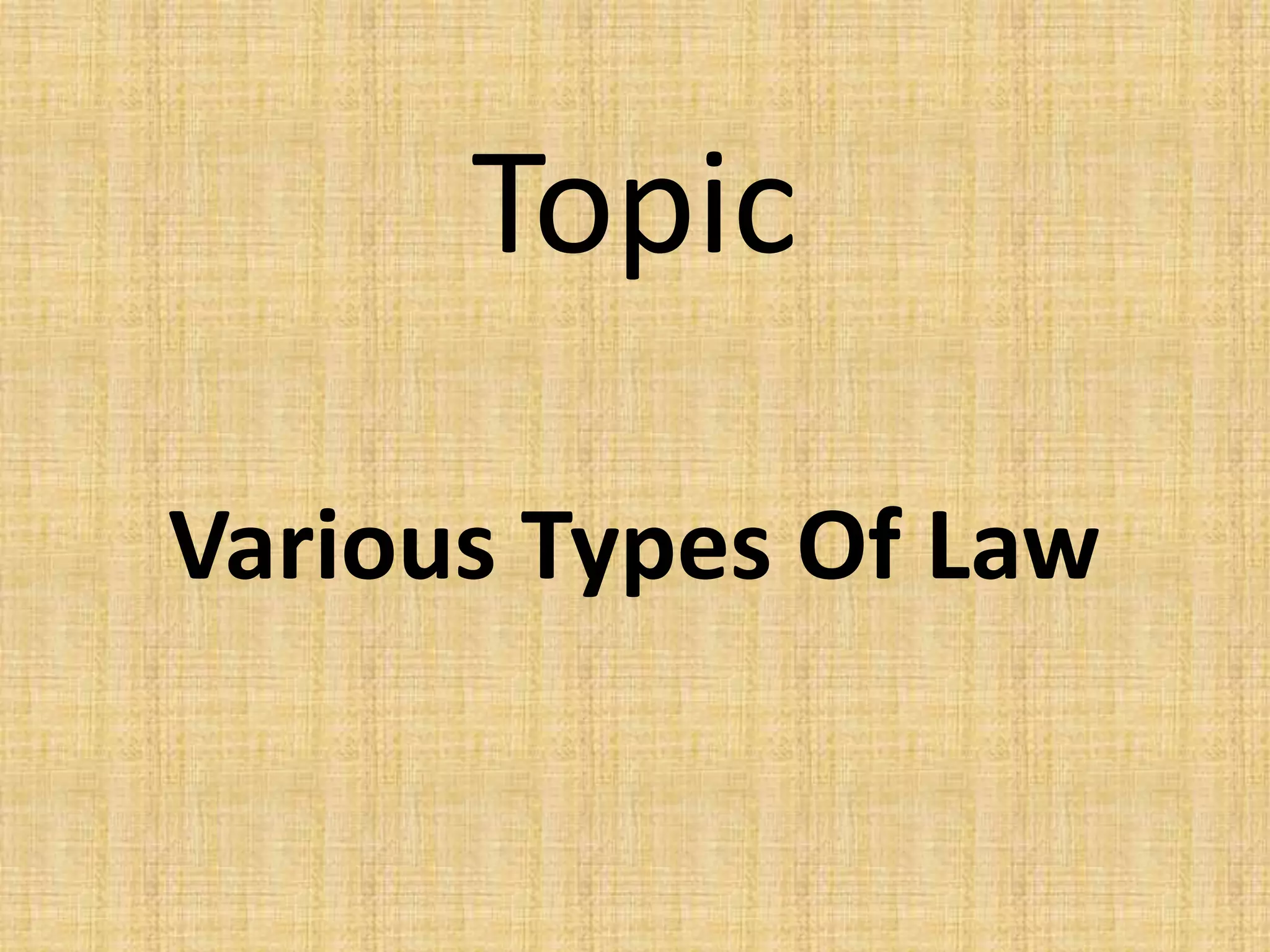 Various types of Law (EEE) | PPTX