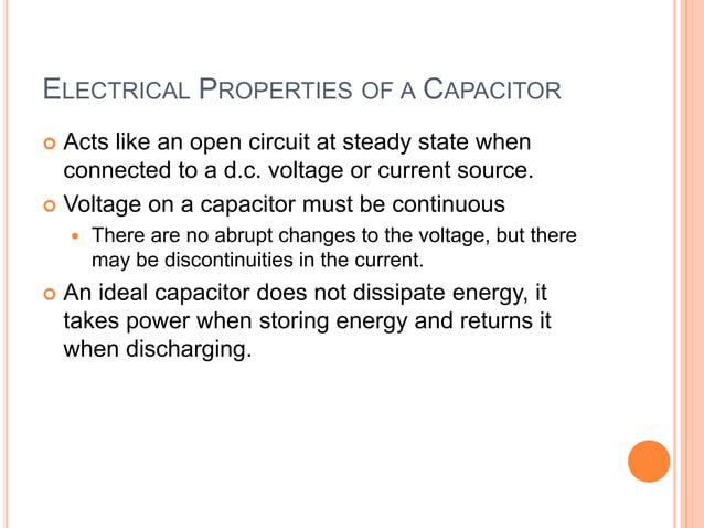 EEE Introduction to Capacitors and Charging and Discharging of capacitors. | PPTX