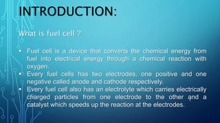 Principle and types of Fuel cells | PPTX