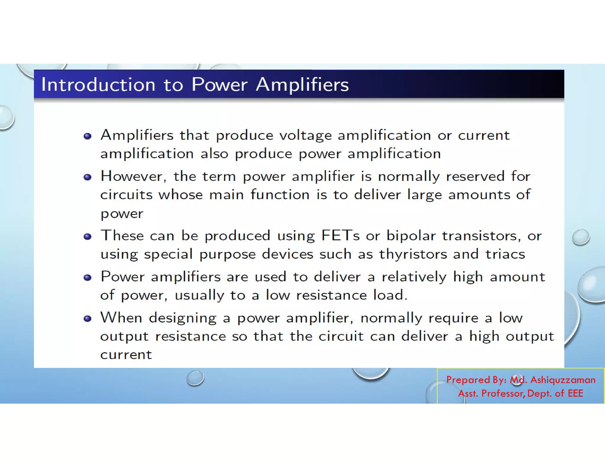 Eee 223 power-amplifiers | PDF | Physics | Science