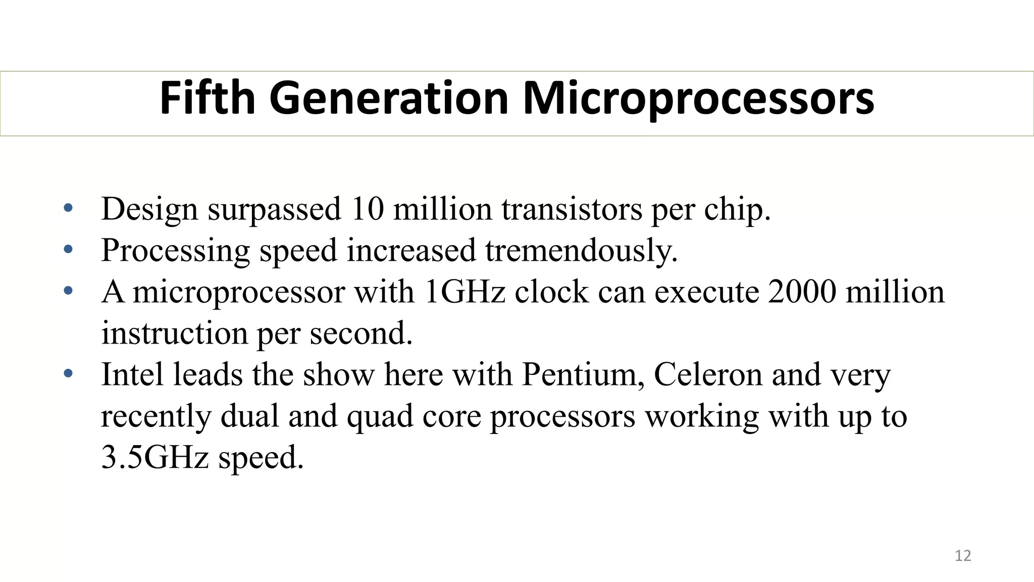 Evolution of Microprocessor | PPTX