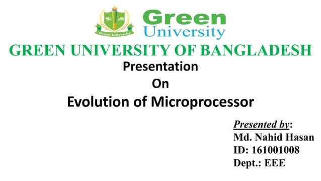 Evolution Of Microprocessor Pptx Computing Technology And Computing
