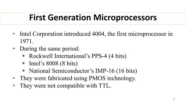 Evolution of Microprocessor | PPTX | Computing | Technology & Computing