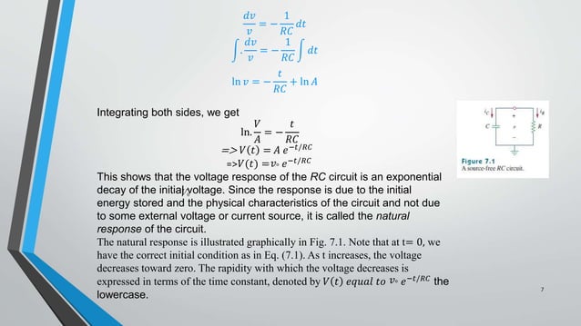 Source Free RC Circuit | PPTX | Physics | Science