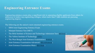 Engineering Entrance Exam | PPT