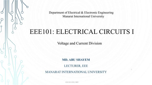 EEE101_Voltage and Current Division.pptx