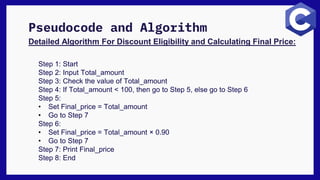 What is an Algorithm and Flow Chart along with step wise problem ...