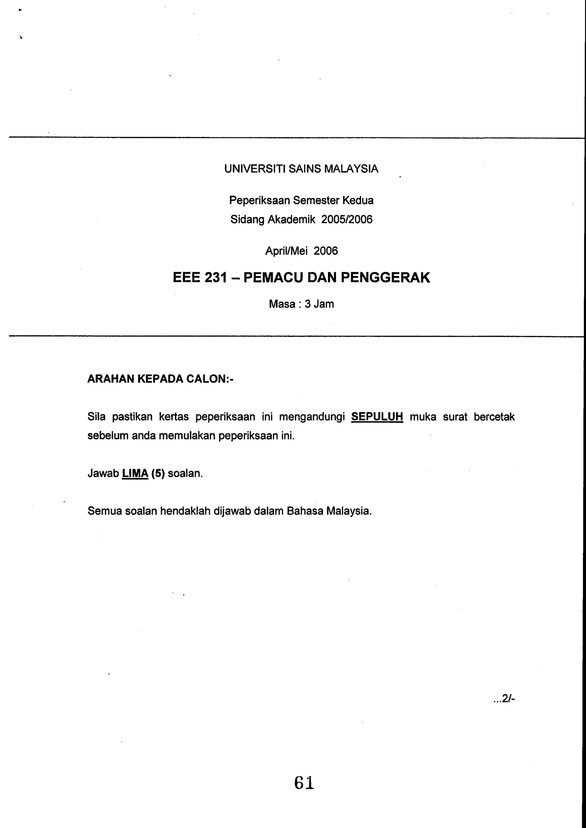 Eee 231 -_pemacu_dan_penggerak_april-mei_06 | PDF