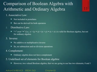 EEE241DLDlect02 Digital logic and design Boolean function | PPTX