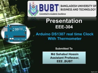 Arduino DS1307 real time Clock With Thermometer | PPT | Computing ...