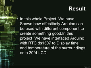 Arduino DS1307 real time Clock With Thermometer | PPT | Computing ...