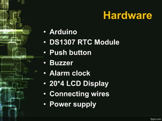 Arduino DS1307 real time Clock With Thermometer | PPT | Computing ...