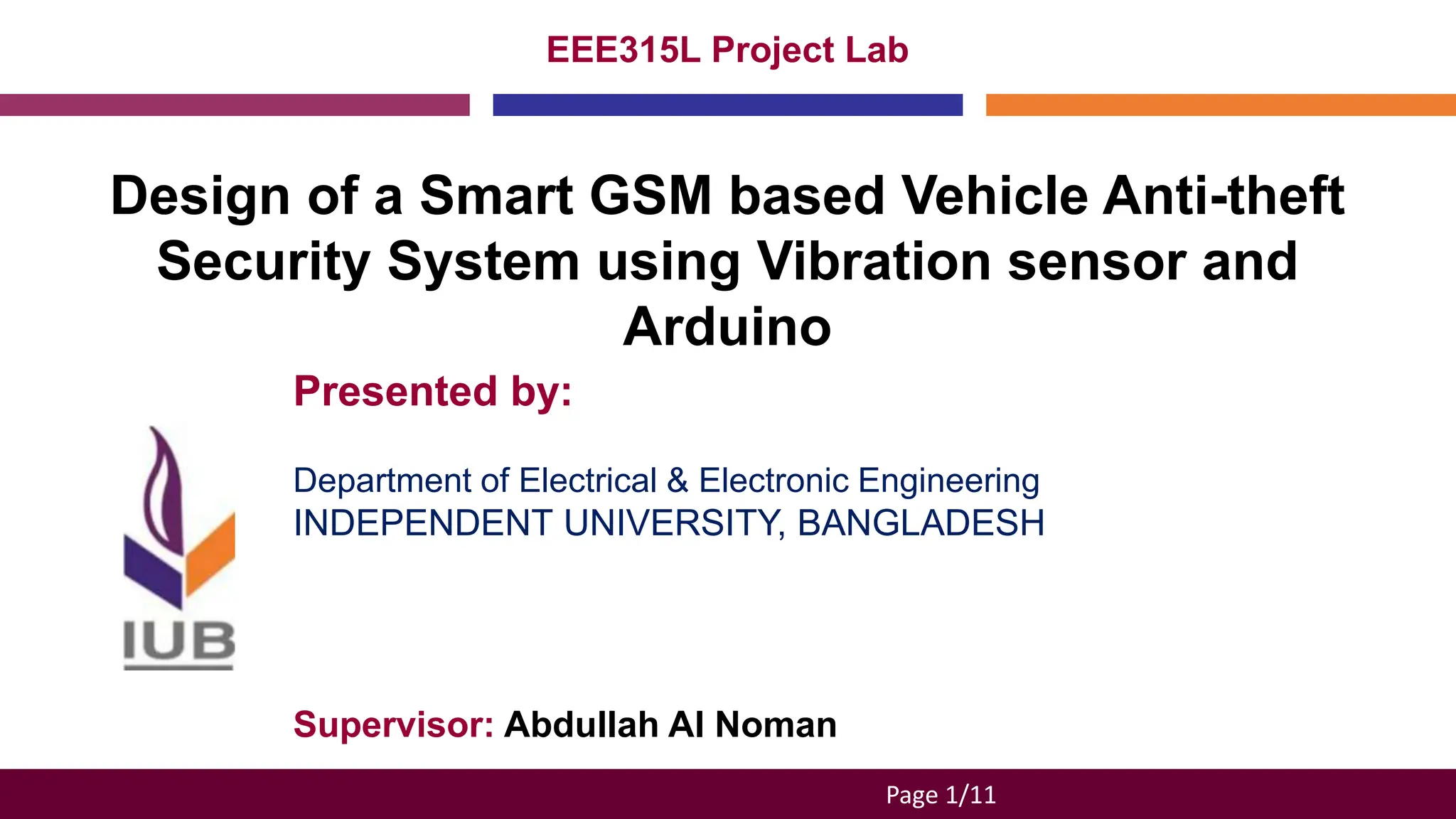 Design of a Smart GSM based Vehicle Anti-theft Security System using Vibration sensor and ...