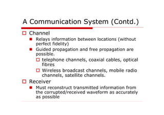 Introduction to Communication Systems 1 | PDF