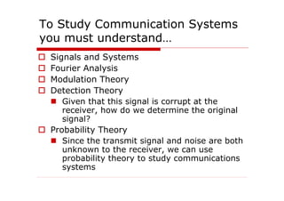 Introduction to Communication Systems 1 | PDF