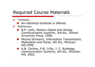 Introduction to Communication Systems 1 | PDF
