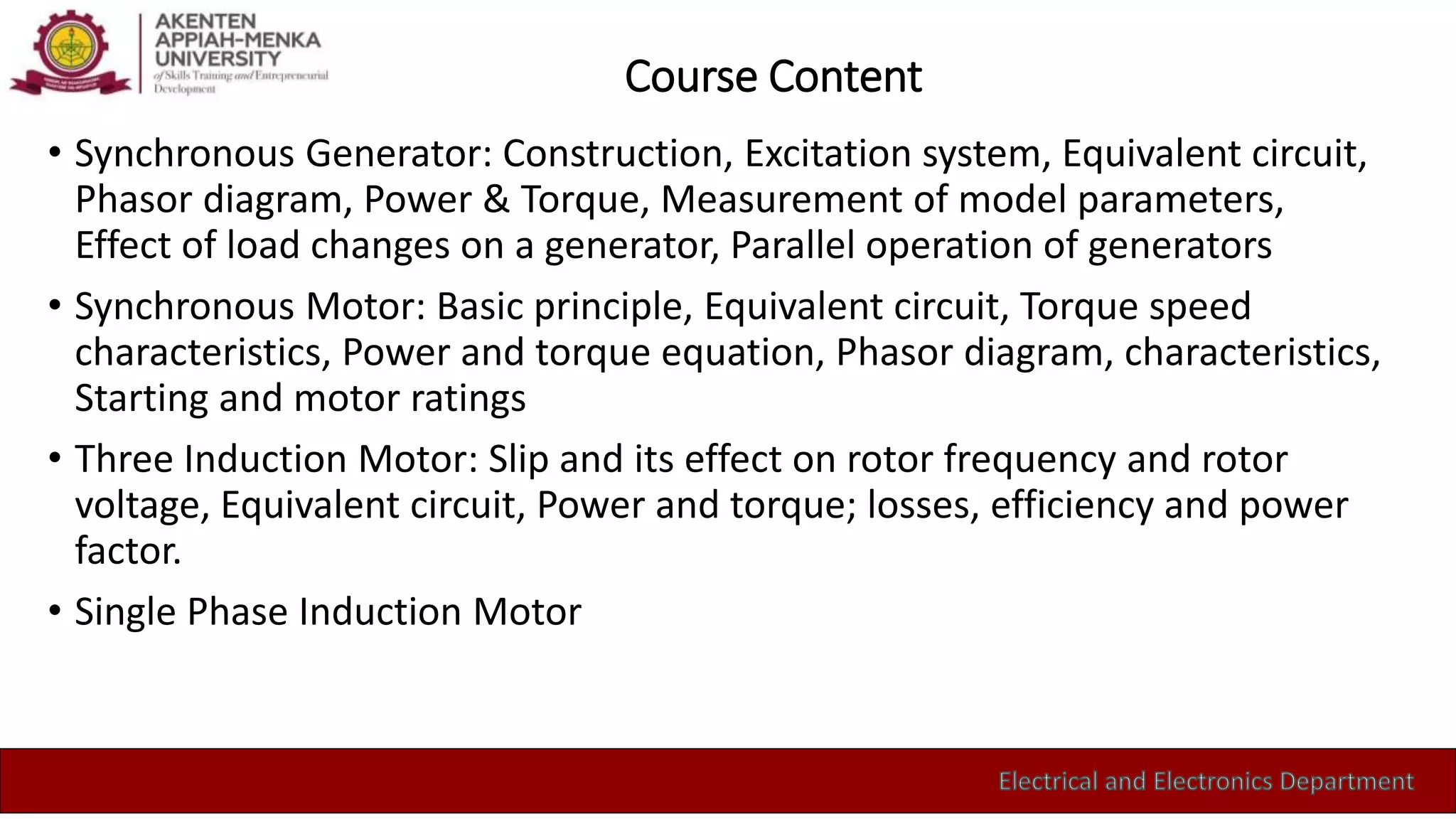 Introduction to AC Machines | PPTX