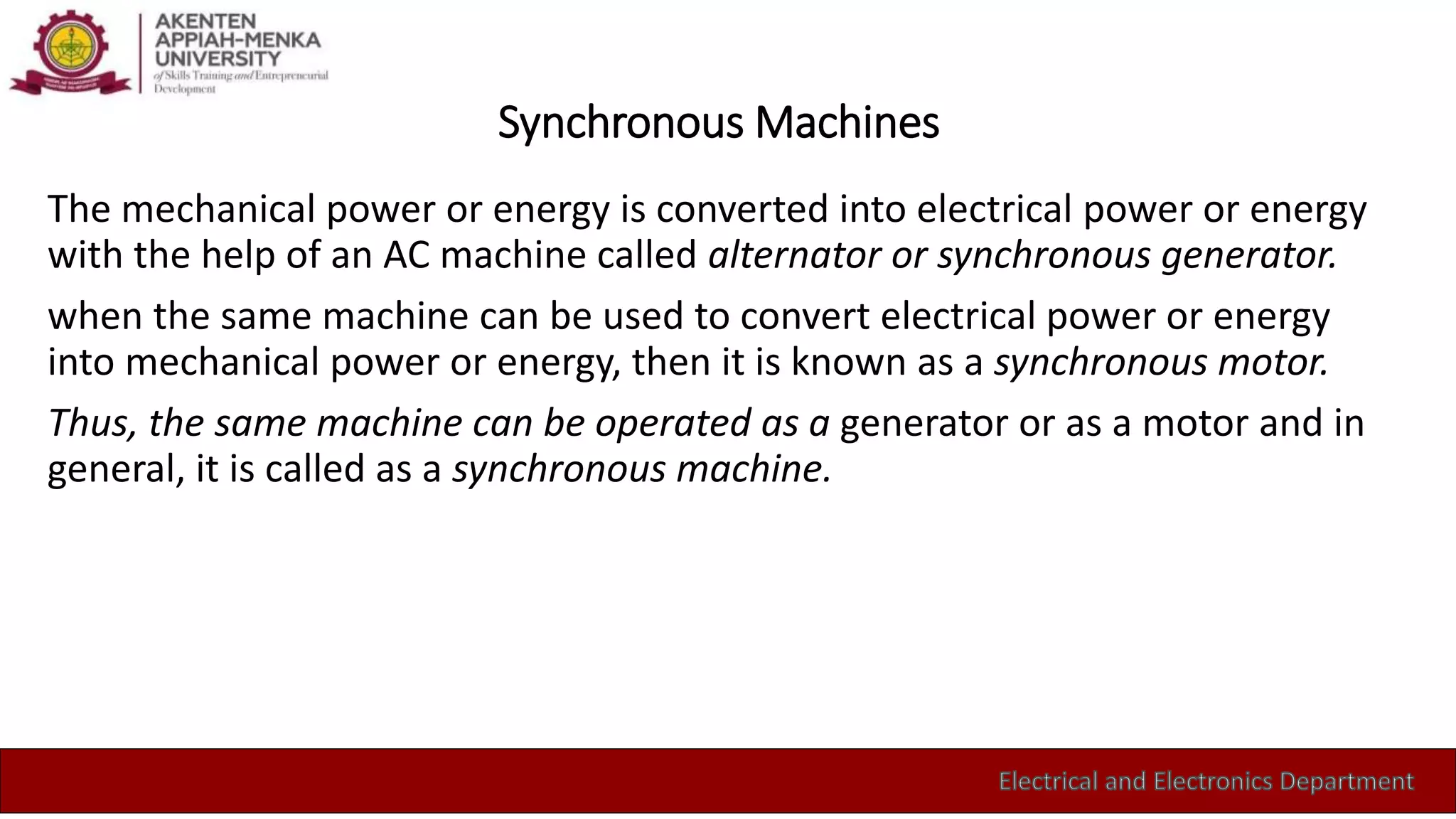 Introduction to AC Machines | PPTX