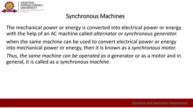 Introduction to AC Machines | PPTX