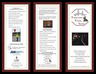 TTI-LLC Tri-Fold Brochure 2016 | PPT