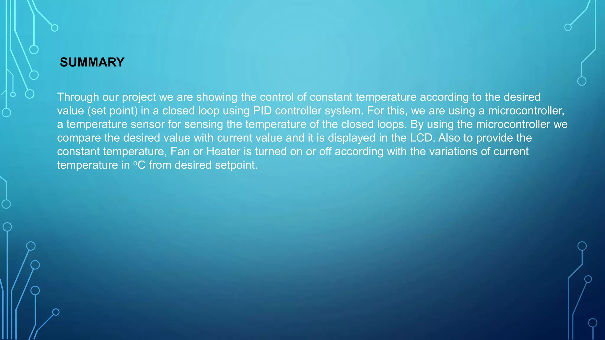 Temperature Control System Using Pid Controller | PPTX