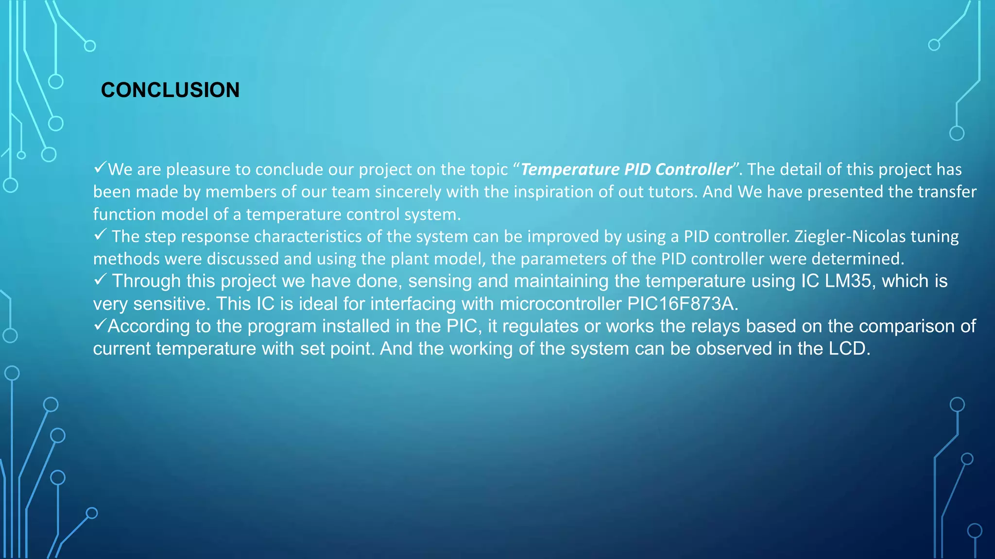 Temperature Control System Using Pid Controller | PPTX
