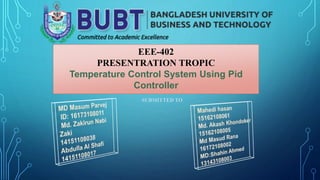 Temperature Control System Using Pid Controller | PPTX