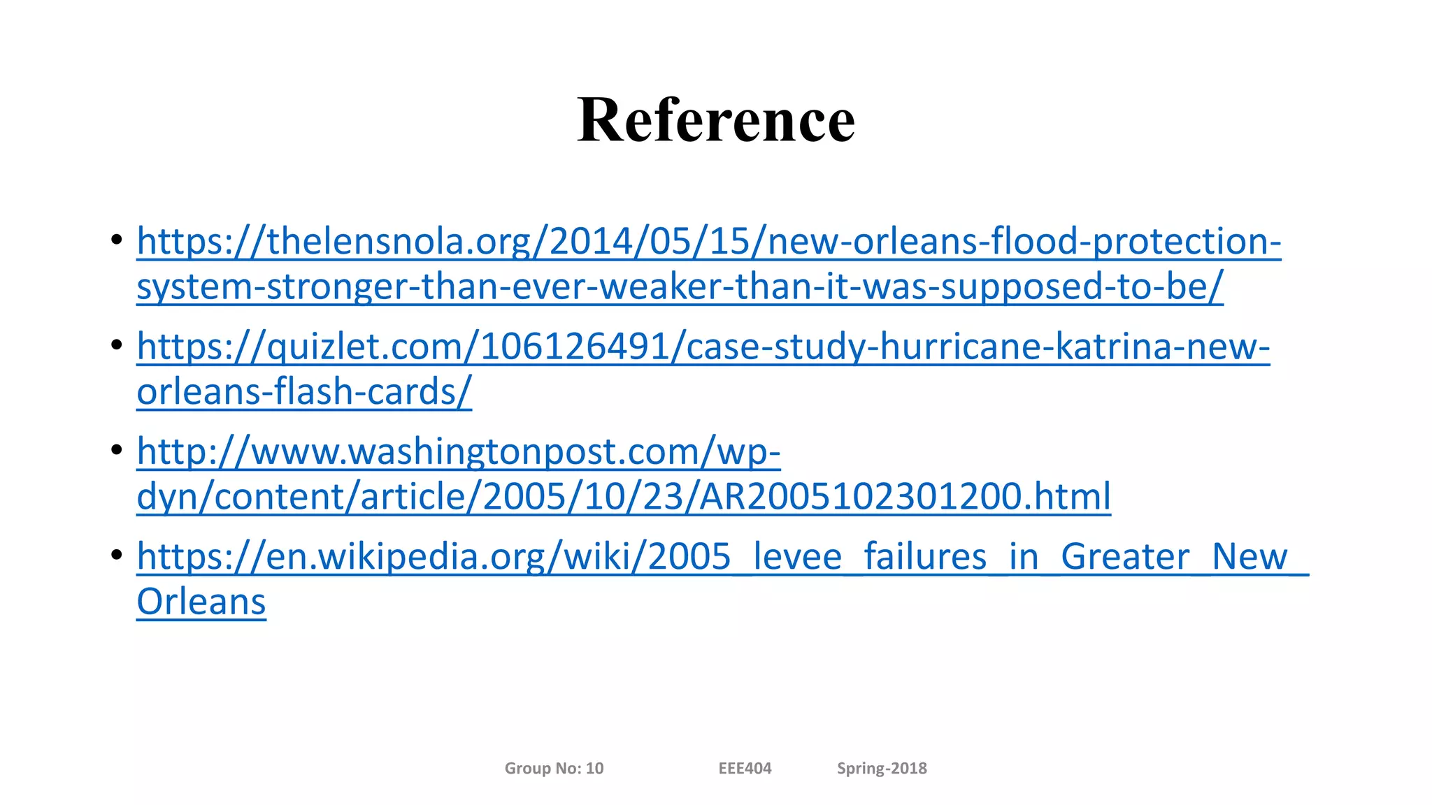 Case Study of Levee Failures in New Orleans | PPTX