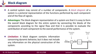 Introduction to control systems lecture 5 slides | PDF