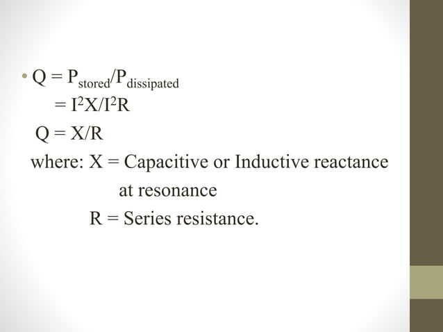 Q-Factor In Series and Parallel AC Circuits | PPTX | Computer Networking | Computing