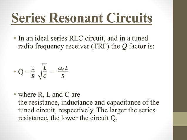 Q-Factor In Series and Parallel AC Circuits | PPTX | Computer Networking | Computing