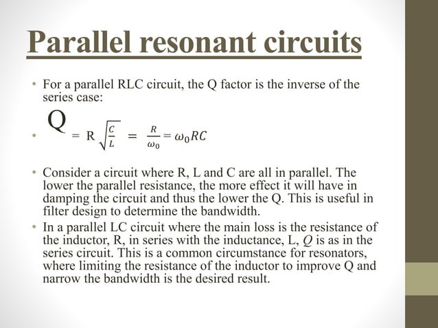Q-Factor In Series and Parallel AC Circuits | PPTX | Computer Networking | Computing
