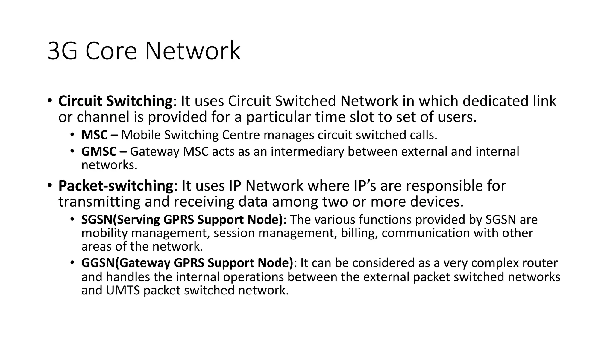 Evolution of Core Networks | PPT