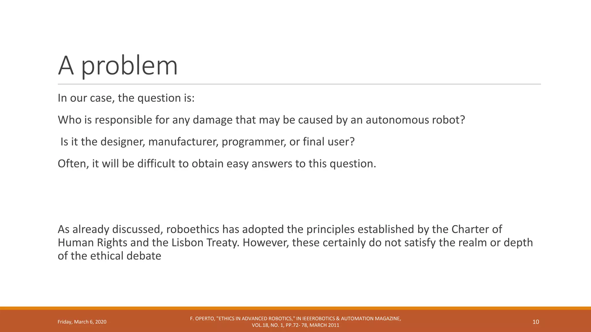 Ethics in Advanced Robotics Article Presentatio | PPTX | Robotics ...
