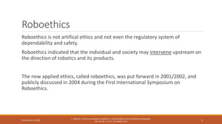 Ethics in Advanced Robotics Article Presentatio | PPTX