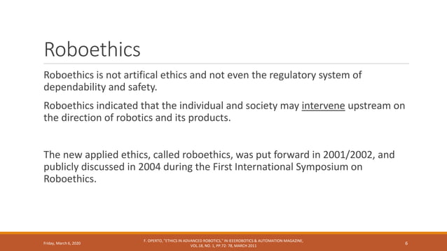 Ethics in Advanced Robotics Article Presentatio | PPTX | Robotics ...