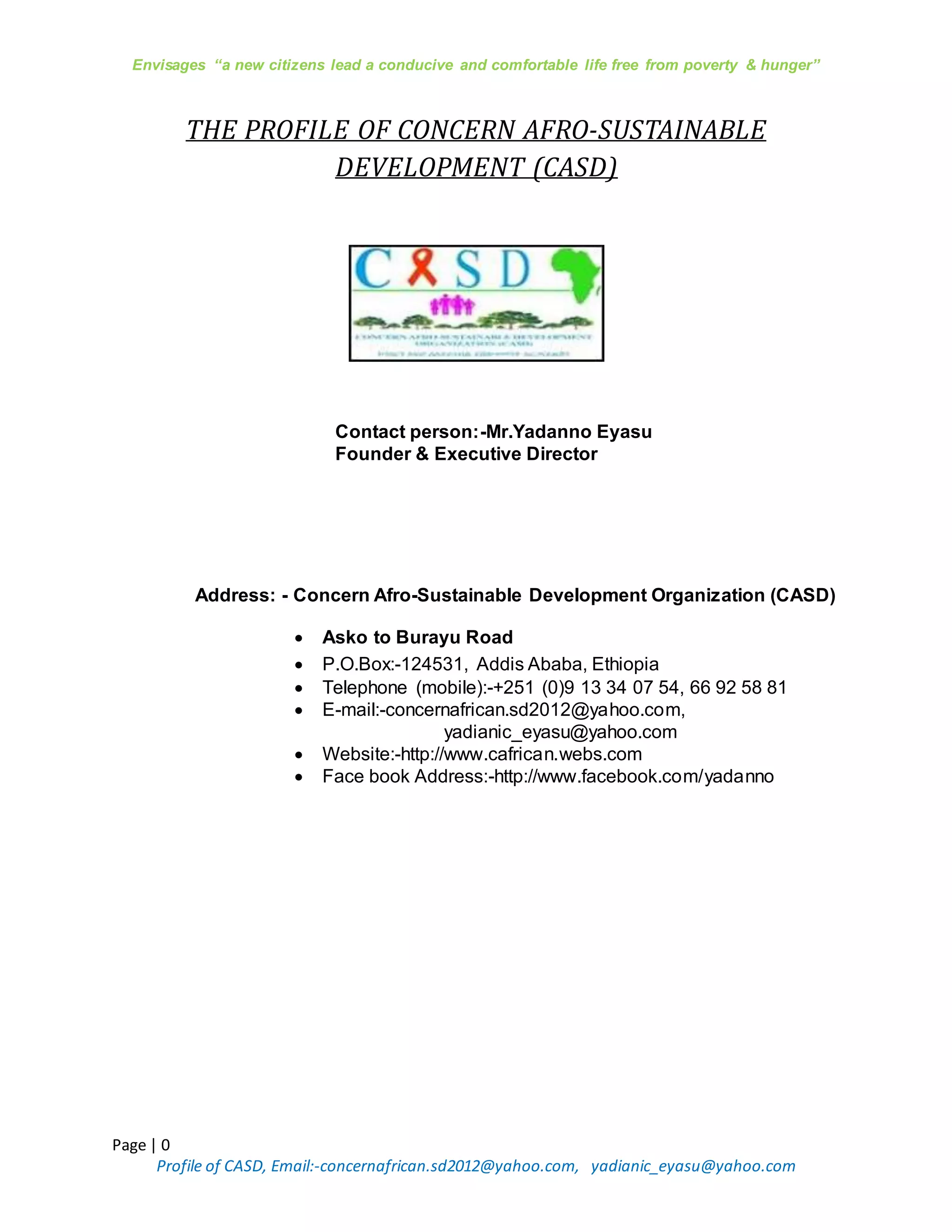 Concern Afro Sustainable Development-profile (2) | DOCX