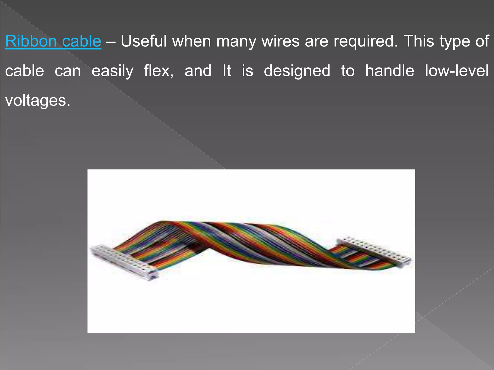 Electrical Wiring:Types of wires and Cables and the circuit control on ...