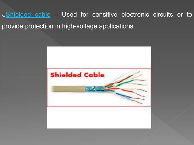 Electrical Wiring:Types of wires and Cables and the circuit control on domestic installation | PPTX