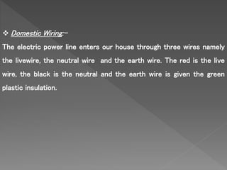 Electrical Wiring:Types of wires and Cables and the circuit control on ...