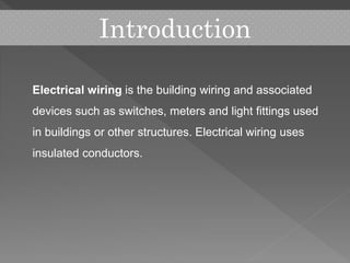 Electrical Wiring:Types of wires and Cables and the circuit control on ...