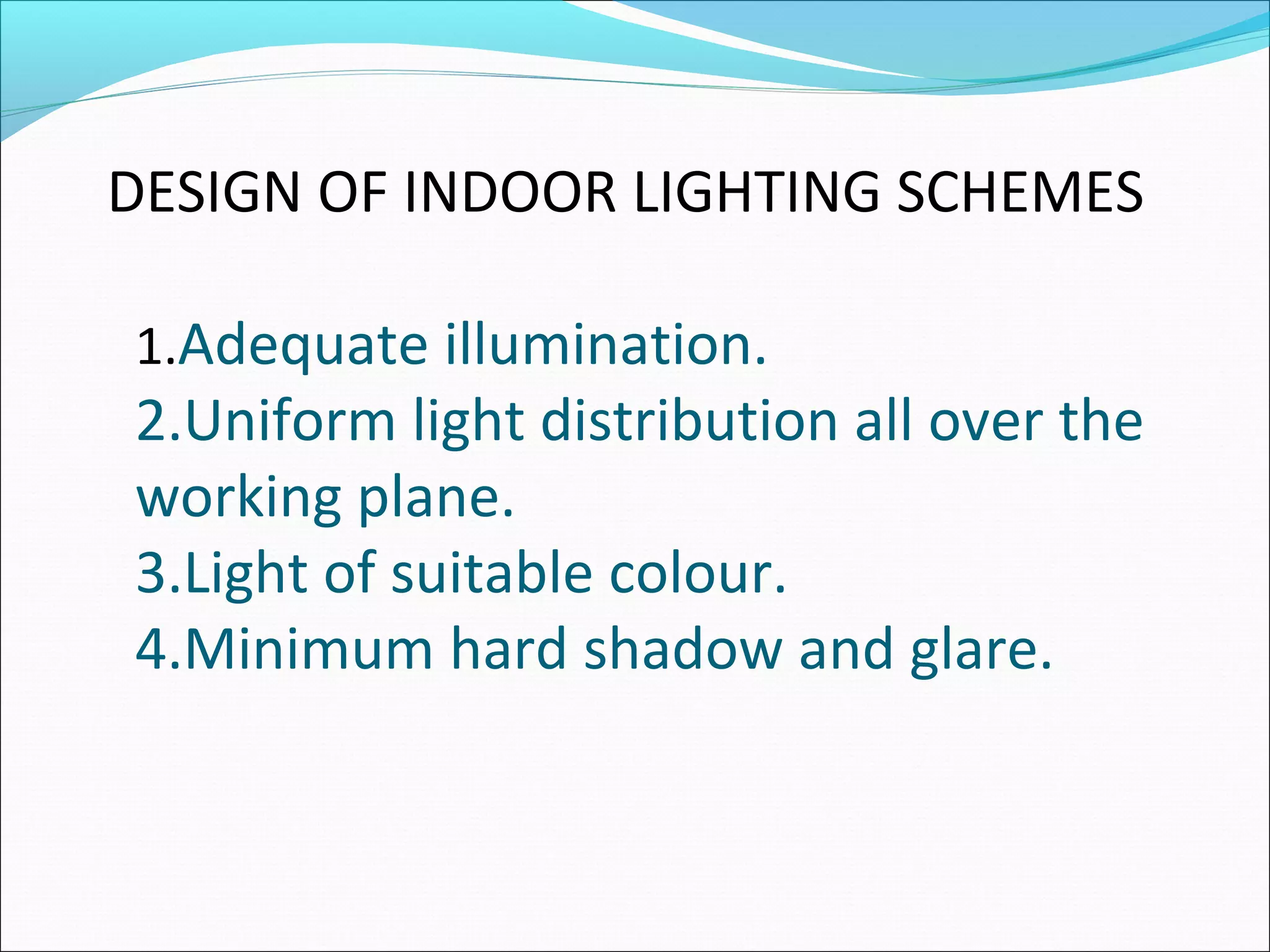 EEE illumination scheme for domestic premise | PPT