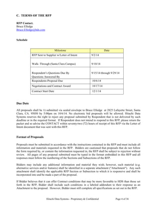 Hitachi RFP for Janitorial FINAL | PDF