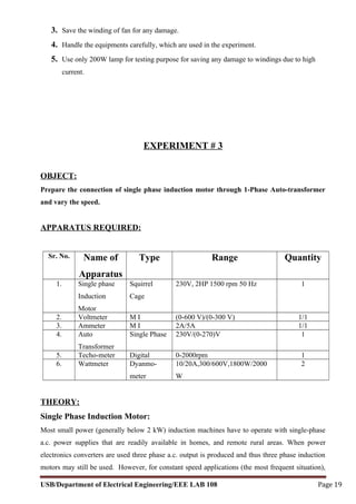 Electrical and Electronics lab manual | PDF