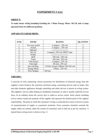 Electrical and Electronics lab manual | PDF