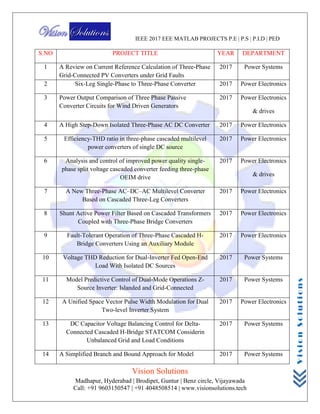 IEEE 2017 EEE matlab projects | PDF | Internet of Things | Internet