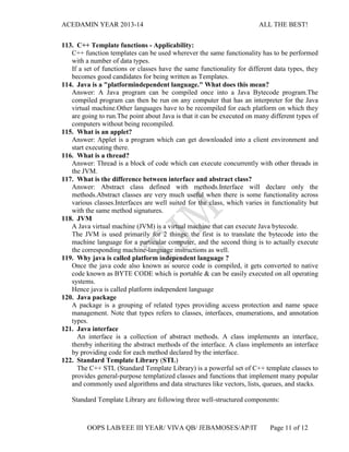 EEE oops Vth semester viva questions with answer | PDF