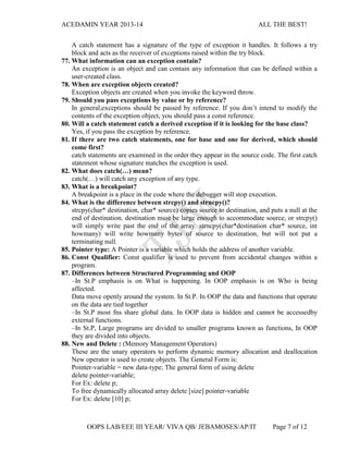 EEE oops Vth semester viva questions with answer | PDF