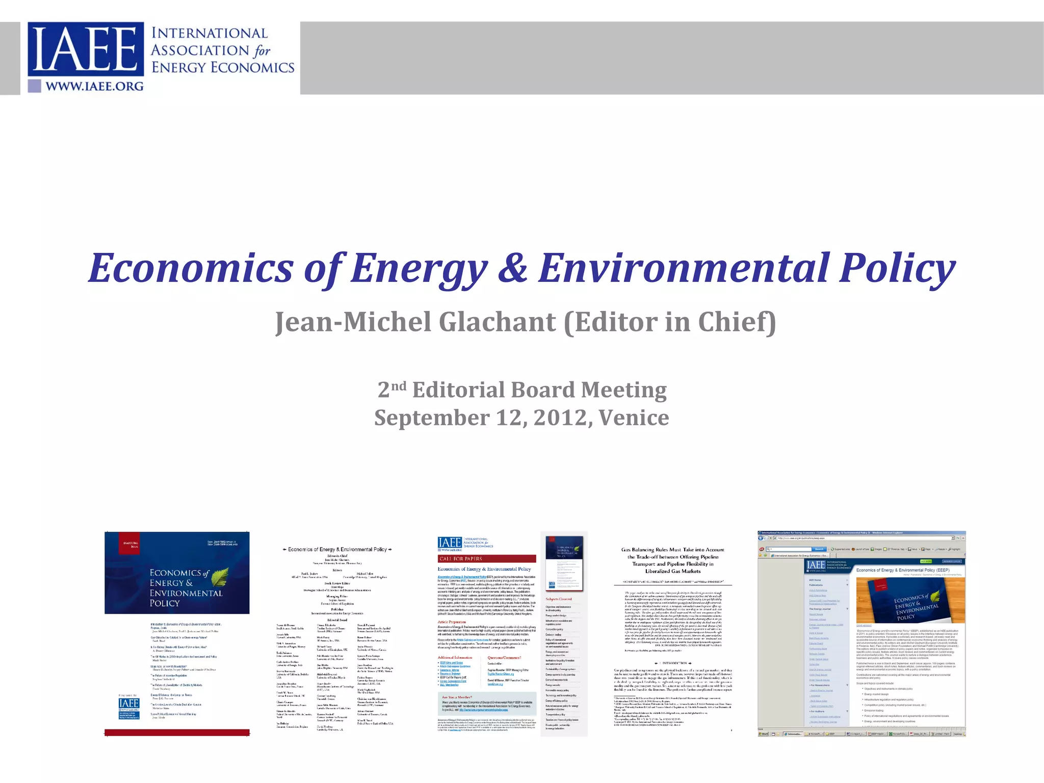 Economics of Energy & Environmental Policy | PPT