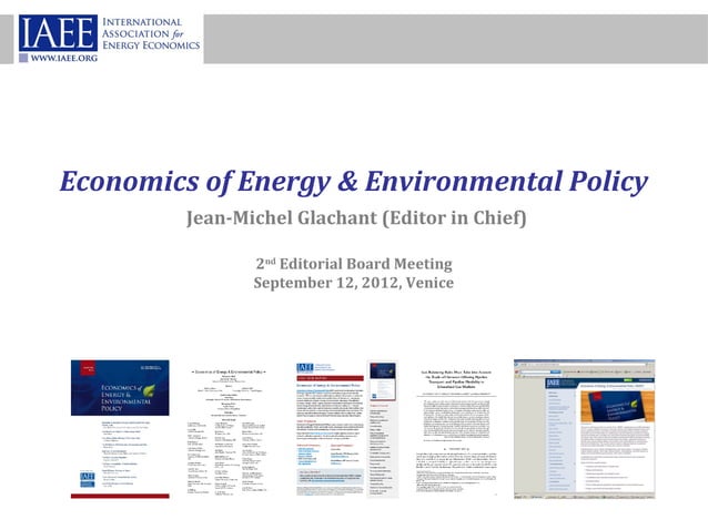 Economics of Energy & Environmental Policy | PPT | Power and Energy ...